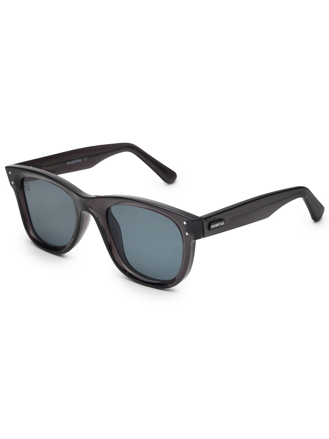 Nebulix | Grey Medium Full Rim Wayfarer with Lock Side Hinges Sunglass
